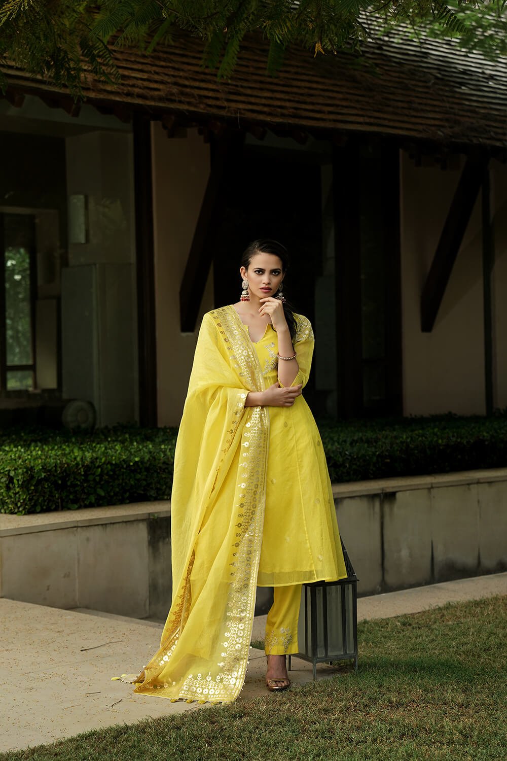 Kyra Handloom Circle Design Suit Set – Kyra By Bhavna