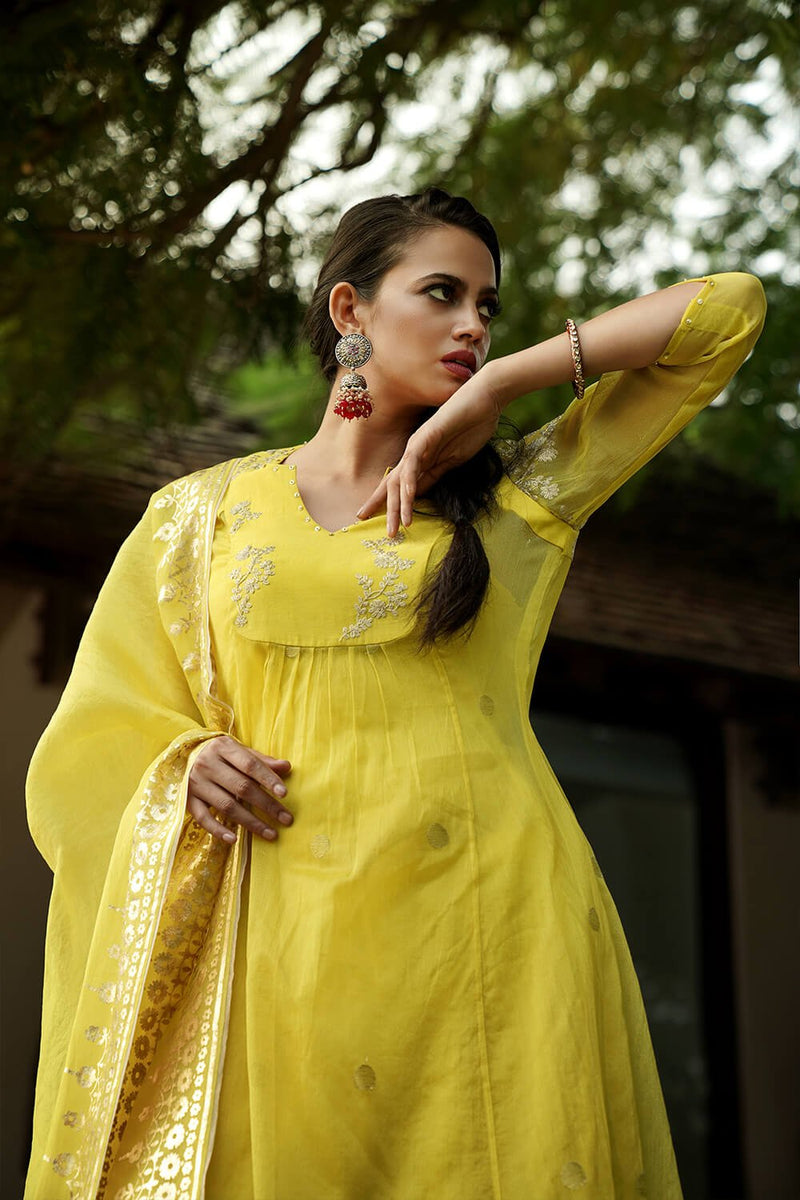 Kyra Handloom Circle Design Suit Set – Kyra By Bhavna